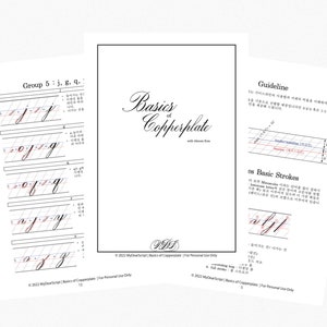 Complete Guide to Basics of Copperplate/ 카퍼플레이트의 기초 (korean/한국어) - Etsy
