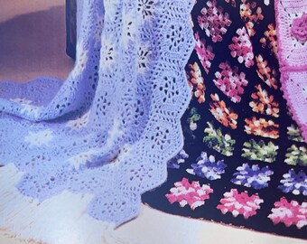 Vintage Crochet Afghan Pattern Bright and Bold - Etsy