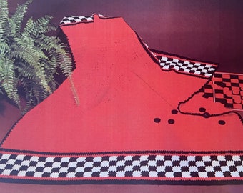 Vintage Crochet Checkered Afghan Pattern - Etsy