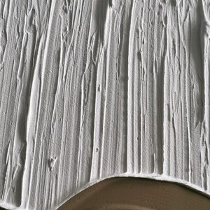 Large Beige Brown OCEAN WAVES Minimalist Wall Art Plaster Art Textured ...