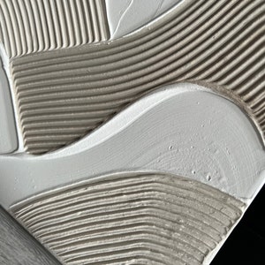 Pastel GAJA Plaster Wall Art Set of 3 | Minimalist Beige Textured 3D ...