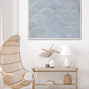 Large SHELLS Abstract Painting | Plaster Art | Matte Pink Textured Wall ...