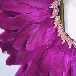 Purple Juju Hat Mirror Eclectic Feather Home Decor Round Mirror Wall ...