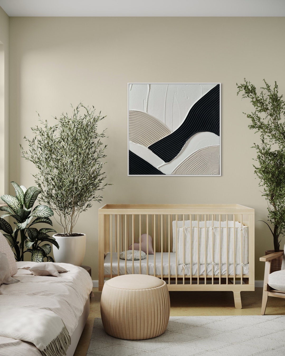 Beige DEMETRA Artwork | Plaster Art | Textured Structure Abstract ...