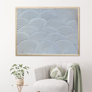 Large SHELLS Abstract Painting | Plaster Art | Matte Pink Textured Wall ...