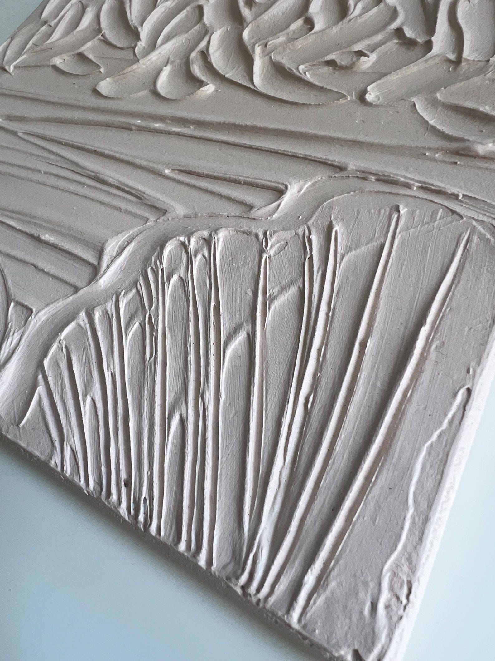 Large SEA SHELLS Minimalist Wall Art Plaster Art Beige Textured ...