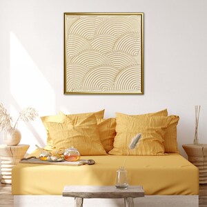 Large SHELLS Abstract Painting | Plaster Art | Matte Pink Textured Wall ...