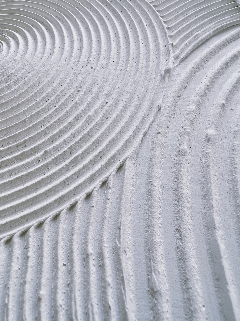 Large Textured Circle Plaster Wall Art | Minimalist Abstract Painting ...