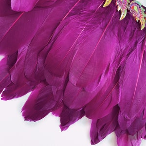 Purple Juju Hat Mirror Eclectic Feather Home Decor Round Mirror Wall ...