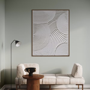 Textured Circle Plaster Wall Art | Minimalist Abstract Painting - Etsy