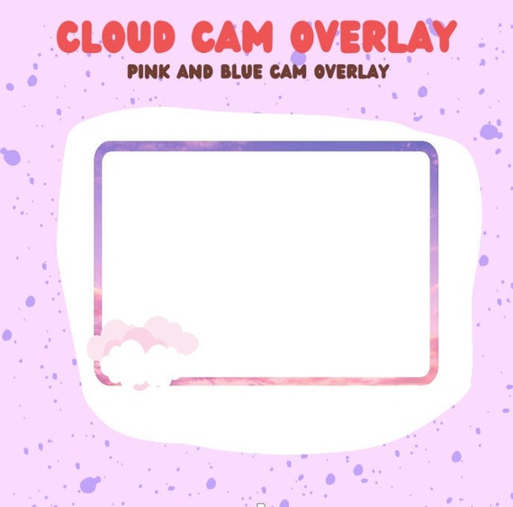 Twitch Pink Blue Webcam Border Frame / Stream Graphics / Cute | Etsy