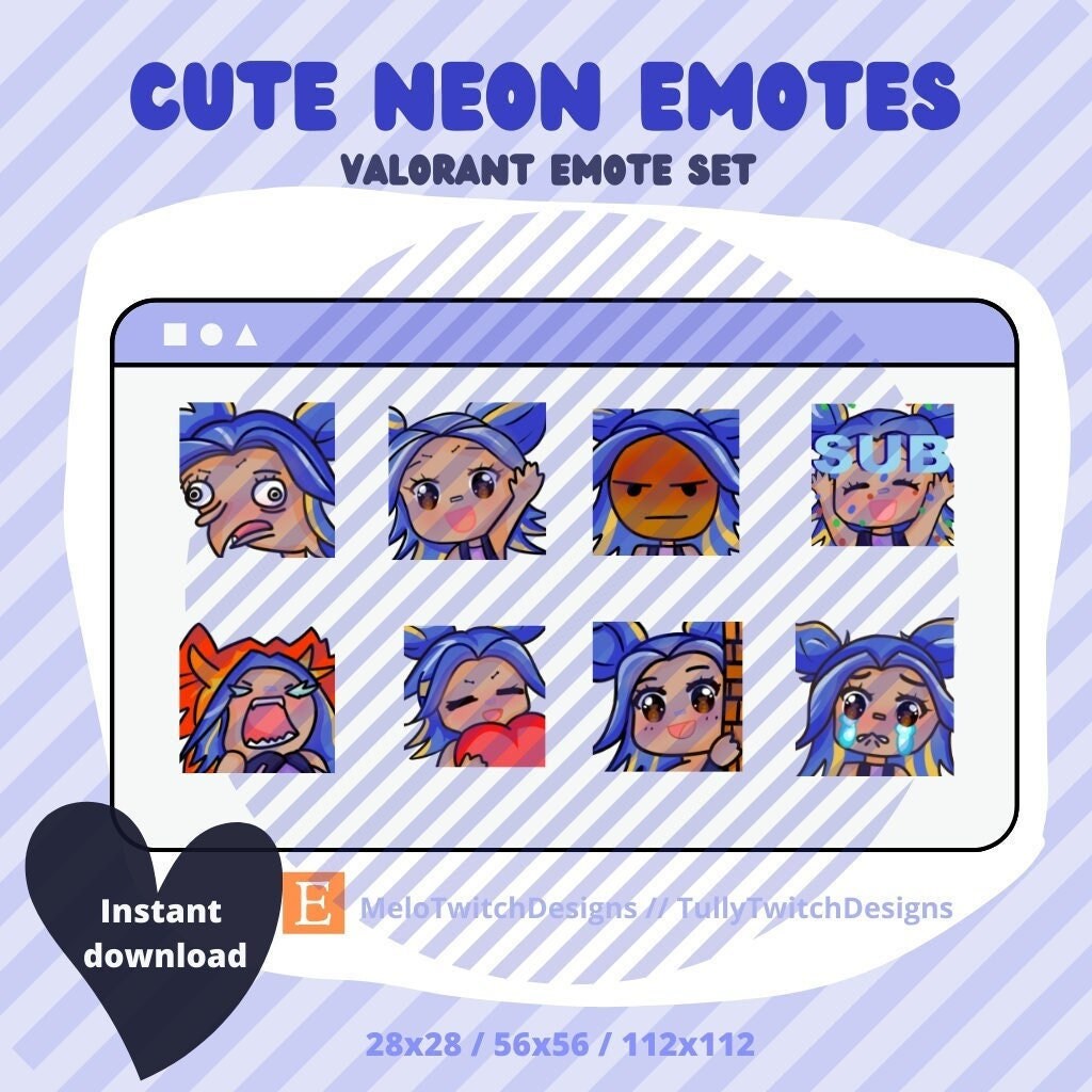Valorant Emote Neon Emote Twitch Youtube Discord Emote - Etsy