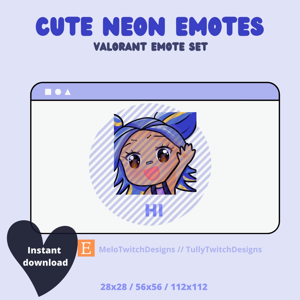 Valorant Emote Neon Emote Twitch Youtube Discord Emote - Etsy