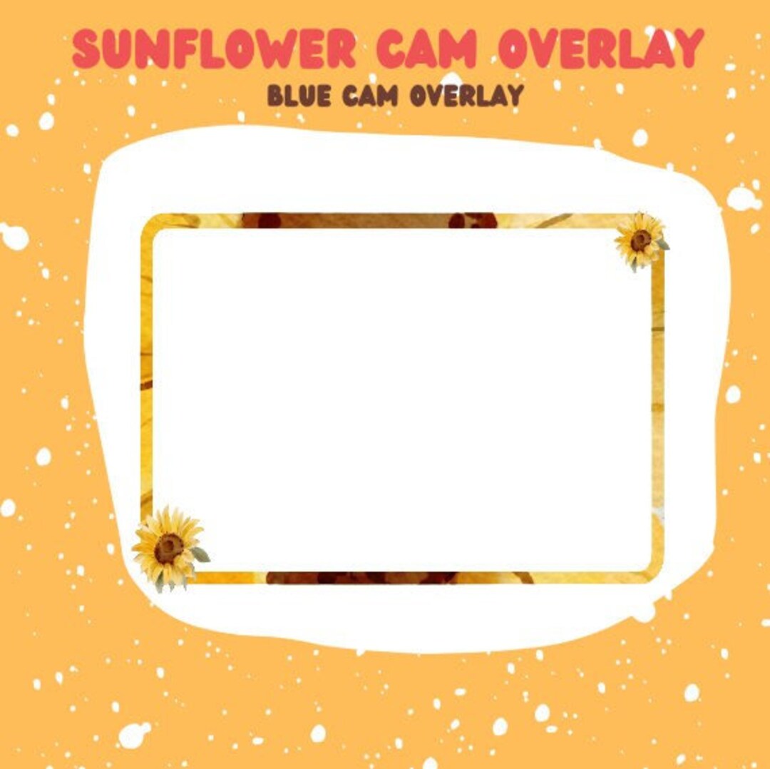 Twitch Yellow Webcam Border Frame / Stream Graphics / Cute Sunflower ...