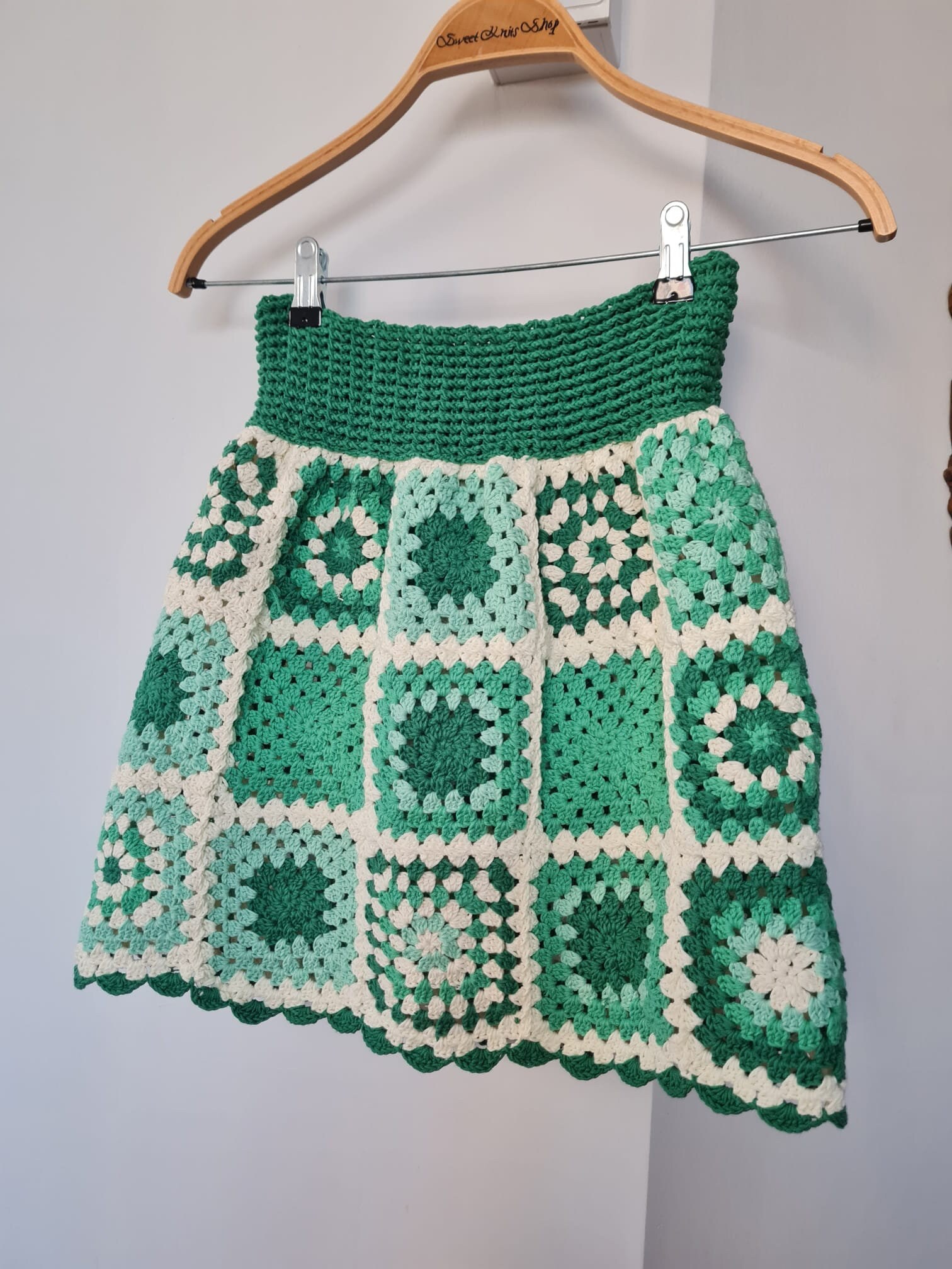 Granny Square Skirt, Crochet Mini Skirt , Crochet Colorful Skirt ...