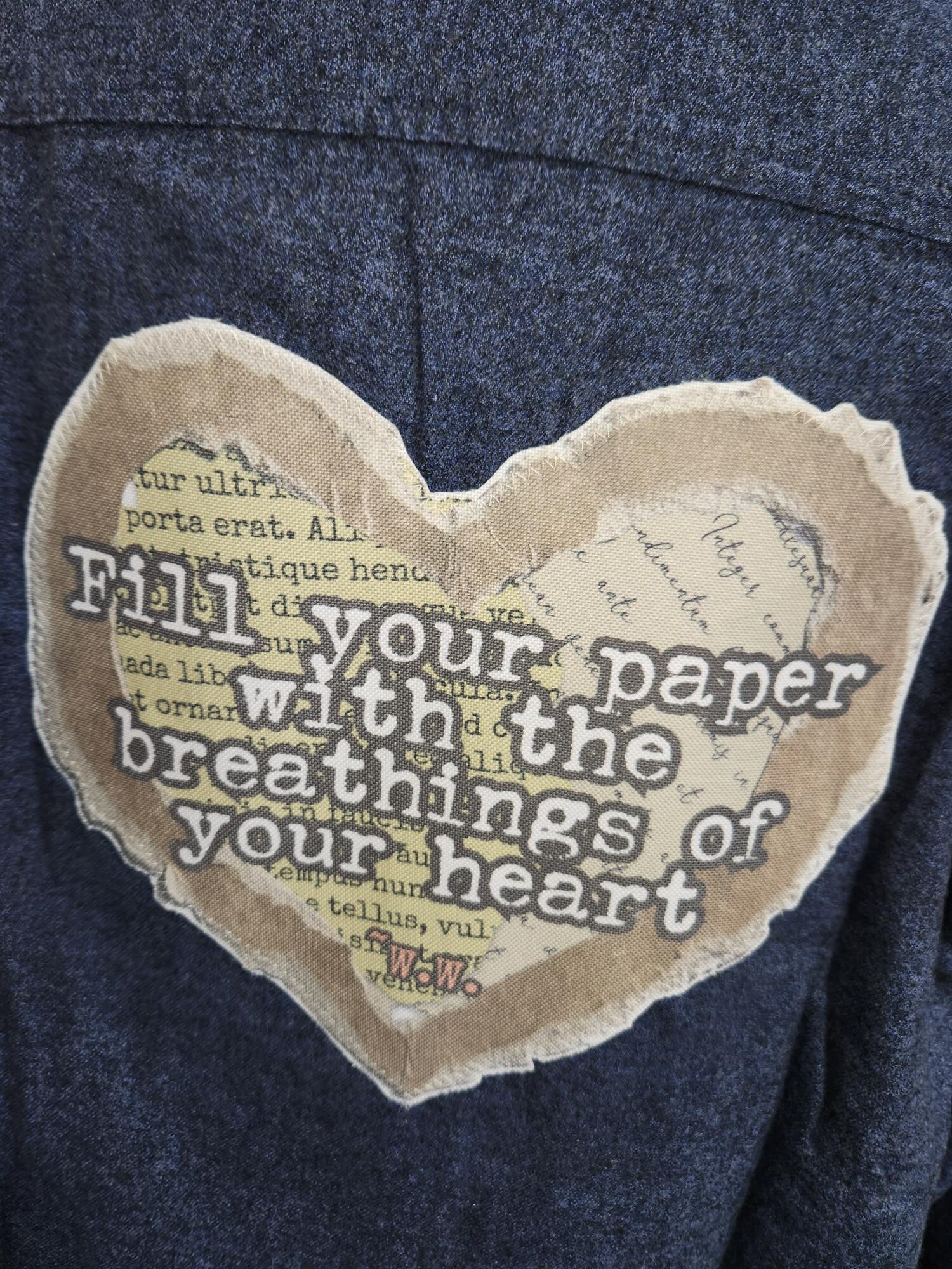 Custom Flannel "fill Your Paper With the Breathings of Your Heart" Boho ...