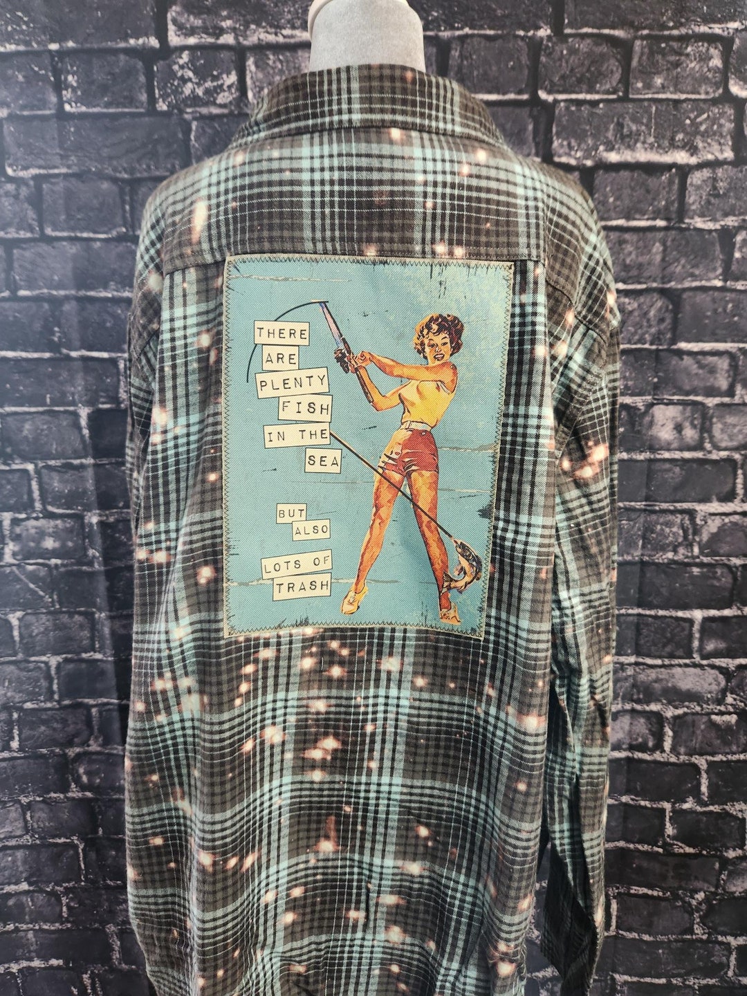 Retro Vintage Housewife Funny Meme Flannel Shirt Boho Hippie Unique ...