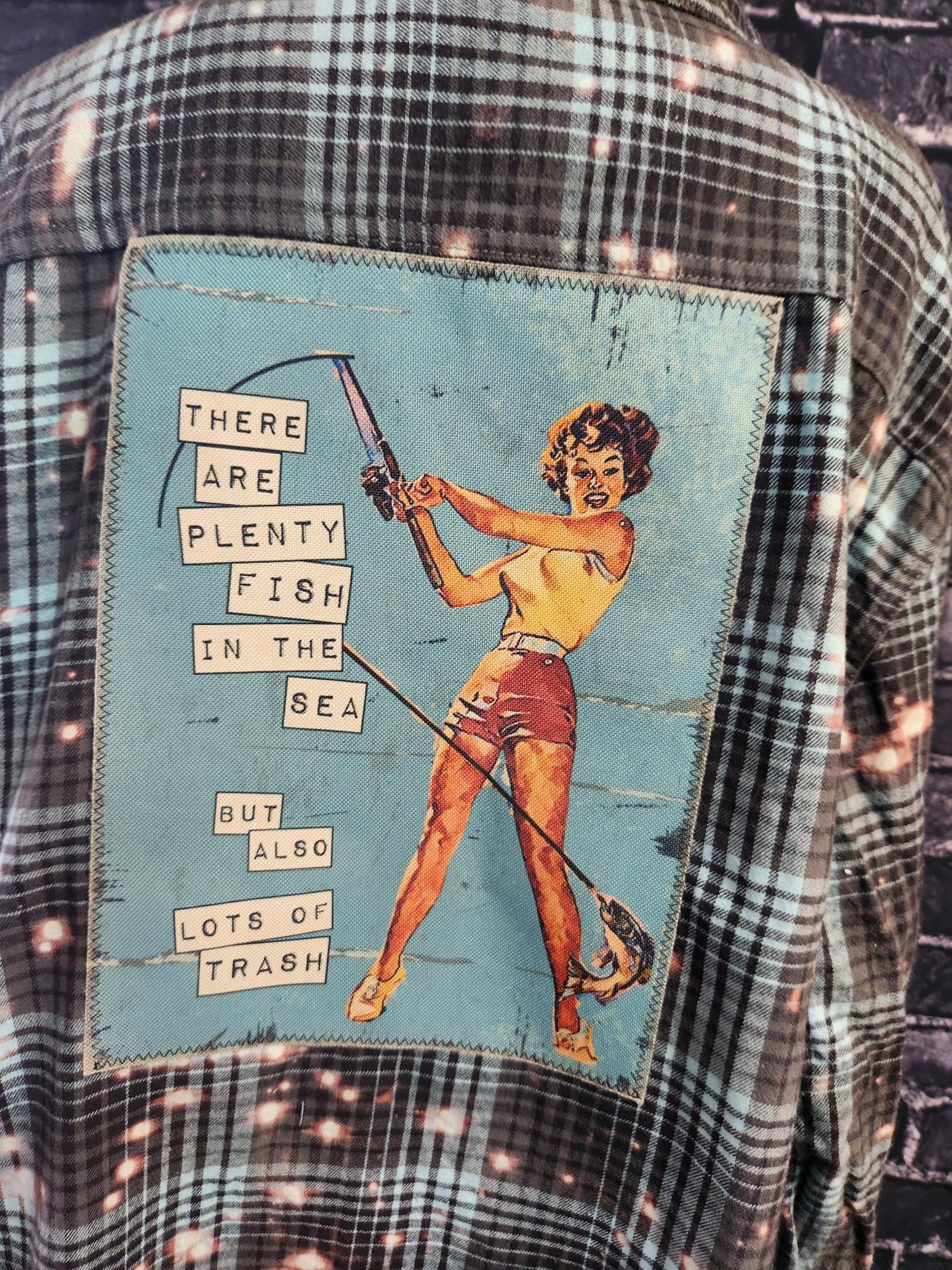 Retro Vintage Housewife Funny Meme Flannel Shirt Boho Hippie Unique ...