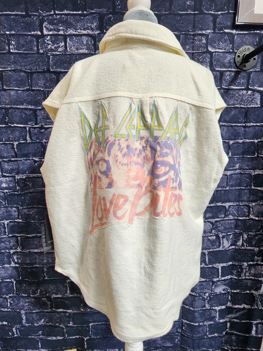 Def Leppard French Terry Cap- Sleeve Jacket Vest. - Etsy