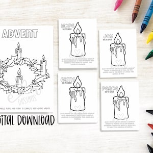 Advent Coloring Sheets / Advent Wreath / Advent Candles / Catholic ...