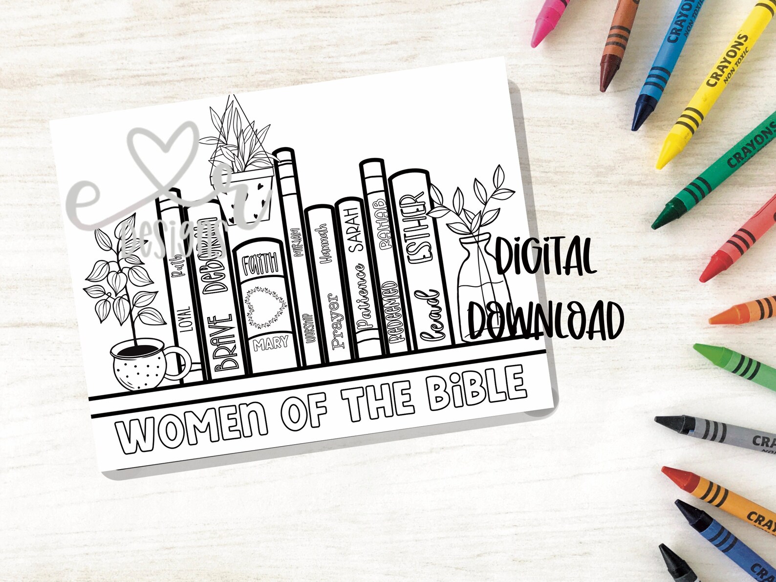 Women of the Bible Coloring Sheet / Christian Coloring Sheet - Etsy