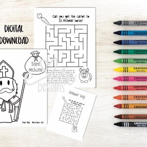 St. Nicholas Coloring Sheet / Maze & Fact Sheet / Catholic Saint ...