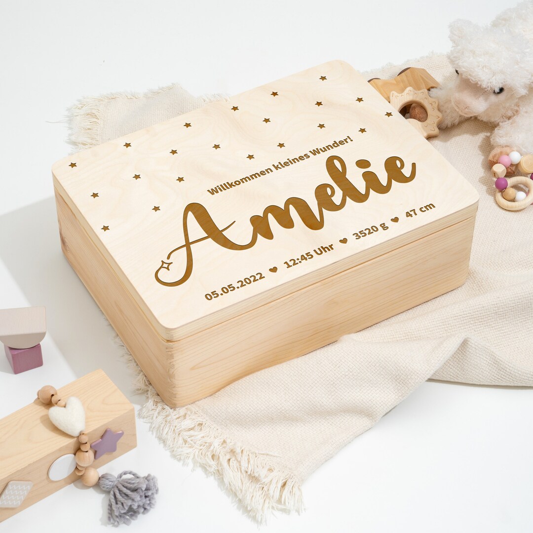 Baby Memory Box, Personalized Memory Box, Baptism Gift for Boys and ...