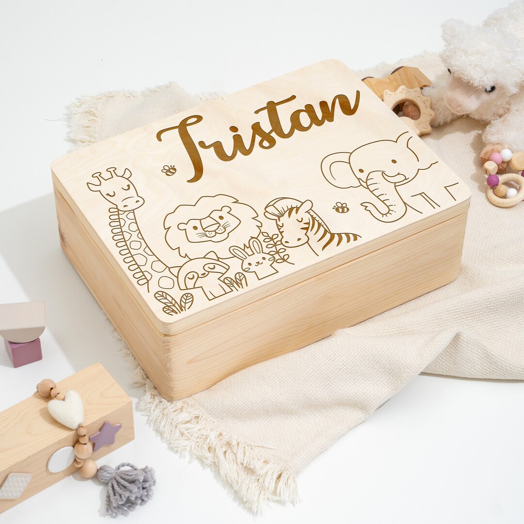 Baby Memory Box, Baby Memory Box, Baptism Gift for Boys and Girls, Baby ...