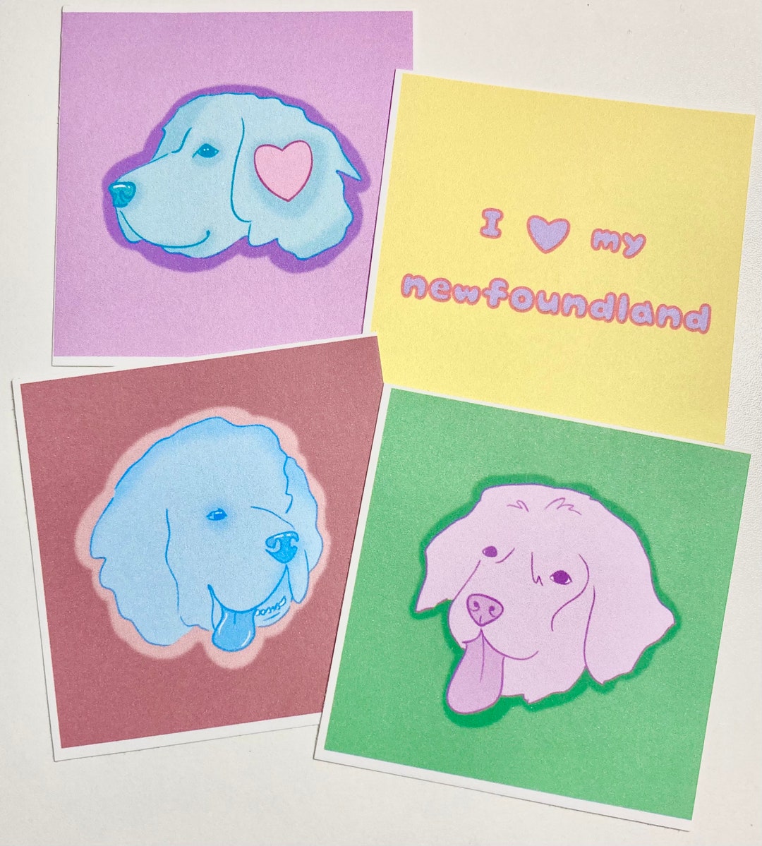 Newfoundland Stickers! Set of 4! - Etsy