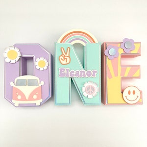 Groovy Birthday Age 3D Letters | One Groovy Baby | Two Groovy ...