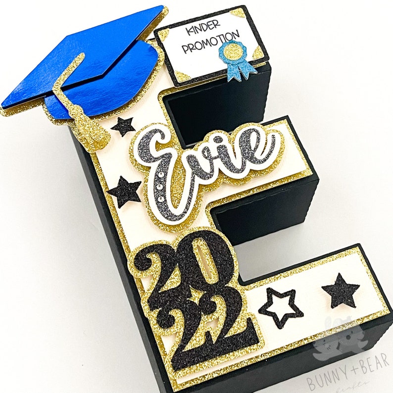 Pre K Kinder Graduation 3D Letter Preschool Kindergarten Grad Gift ...