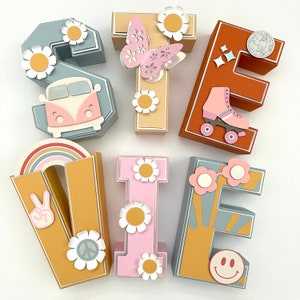 Groovy Birthday 3D Letters | Groovy One | Two Groovy | One Groovy Babe ...