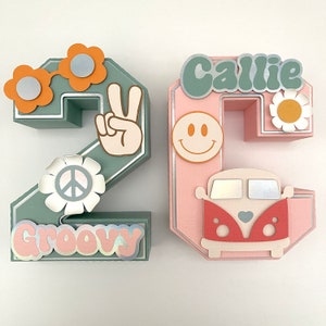 Groovy Birthday 3D Letters | Groovy One | Two Groovy | One Groovy Babe ...