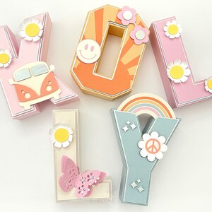 Groovy Birthday 3D Letters Groovy One Two Groovy One - Etsy