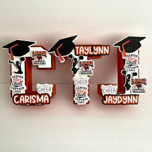 Cheer Team Gifts 3D Letter | Personalized Cheerleader Gift | Cheer ...