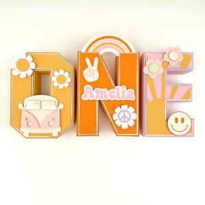 Groovy Birthday Age 3D Letters | One Groovy Baby | Two Groovy ...