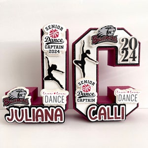 Dance Team Gifts 3D Letter | Personalized Dance Team Gift | Senior ...