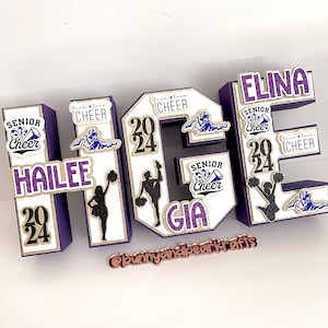 Cheer Team Gifts 3D Letter | Personalized Cheerleader Gift | Cheer ...