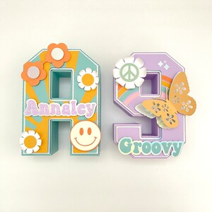 Groovy Birthday 3D Letters | Groovy One | Two Groovy | One Groovy Babe ...