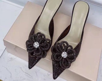 Embellished Mules - Etsy