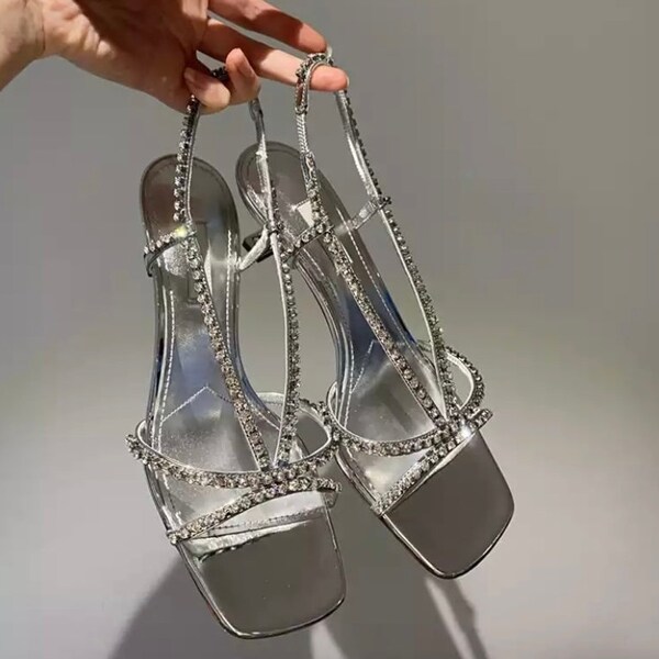 Silver Sandals - Etsy