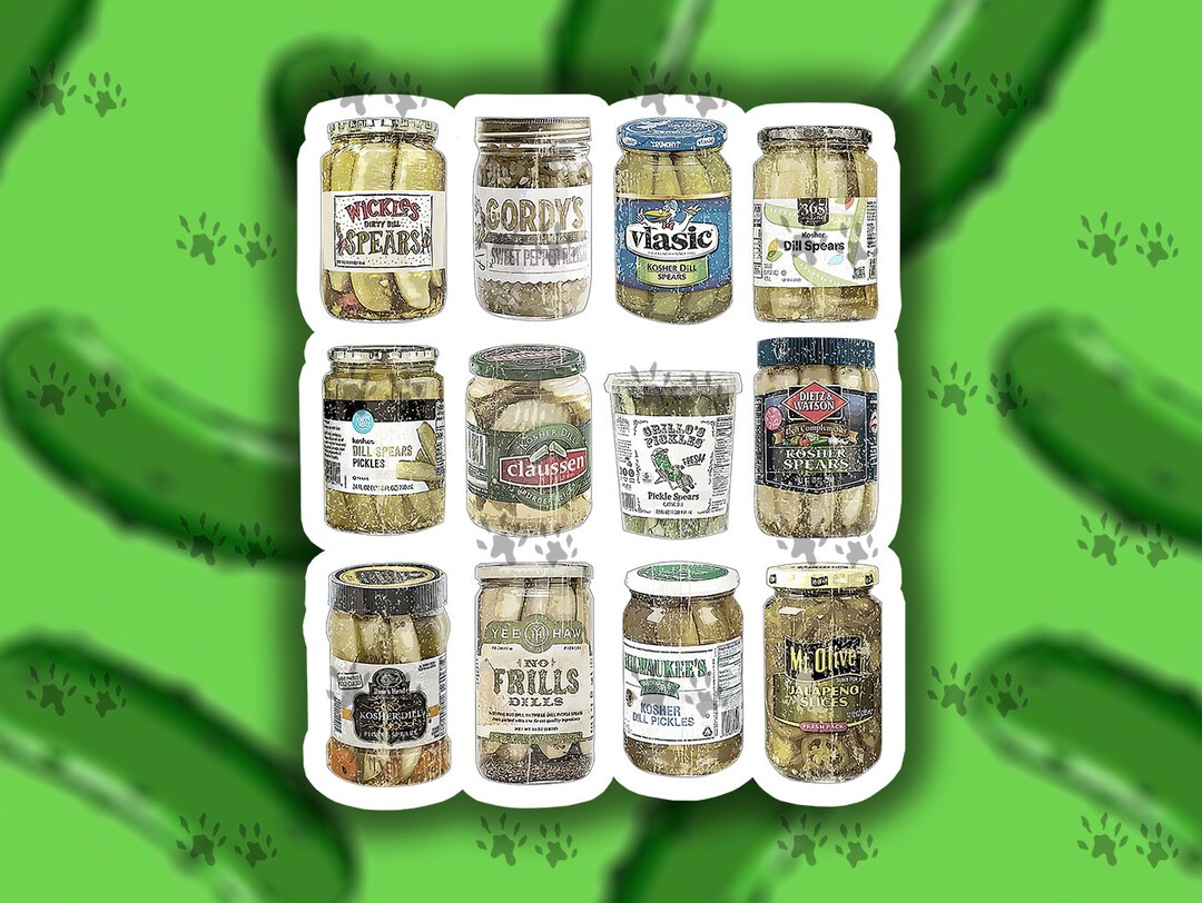 Favorite Pickle Jars Sticker, Pickle, Gherkin, Cucumber, Vlasic ...