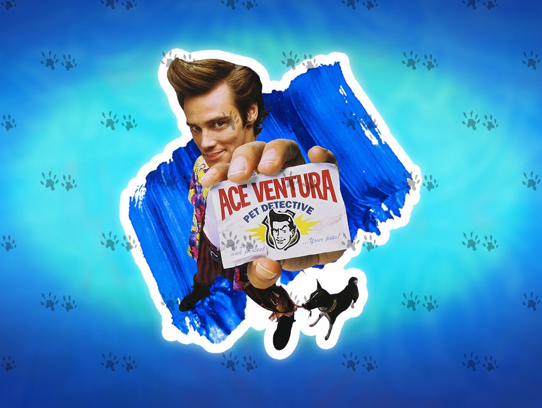 Ace Ventura Sticker, Pet Detective, Jim Carrey, 90's Movies, Funny ...