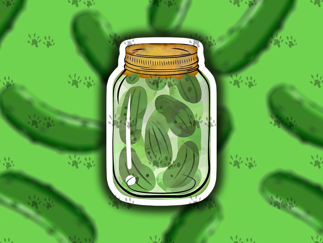 Pickle Jar Sticker, Jar of Pickles, Pickle Lover, Dill, Dill With It ...