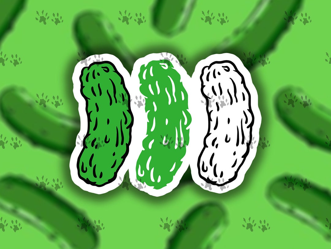 Multicolor Pickle Trio Sticker, Relish, Dill, Cool, Pickle Friend ...