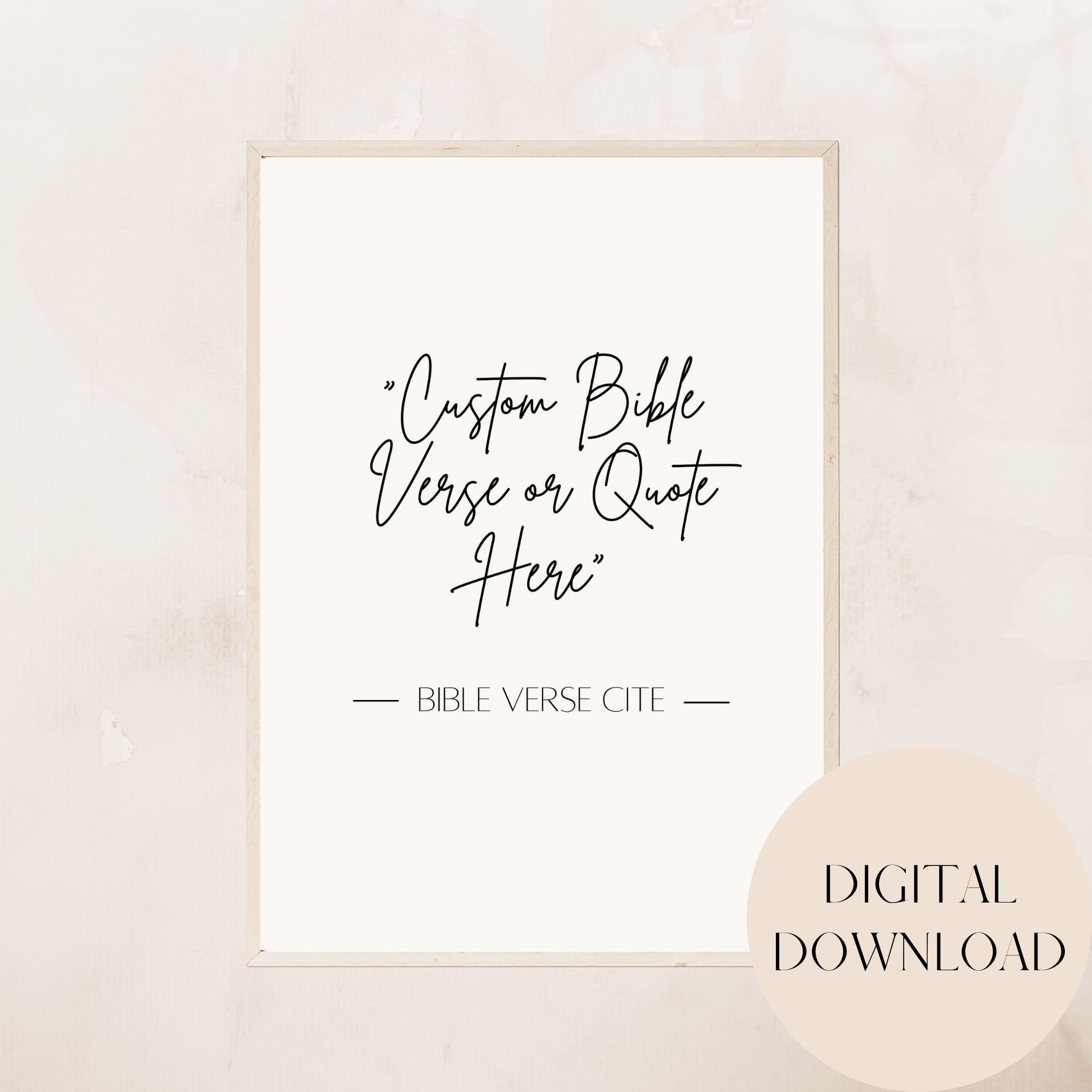 Custom Bible Verse. Printable Wall Art. Digital Download. Personalized ...