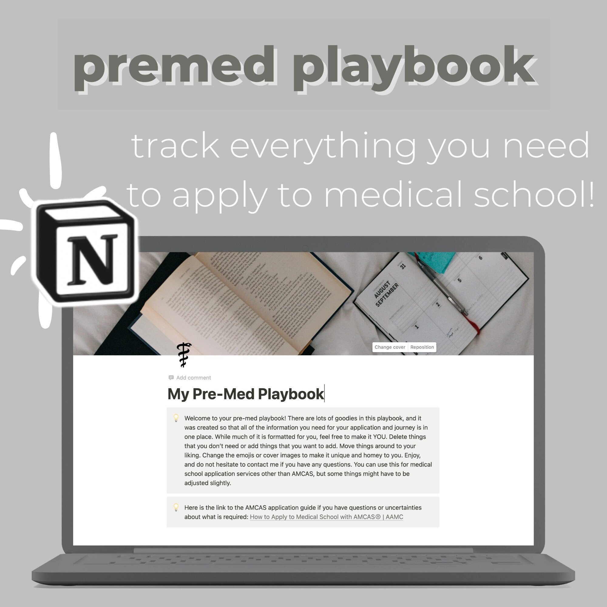 The Premed Playbook Notion Template: Track Everything You Need to Apply ...