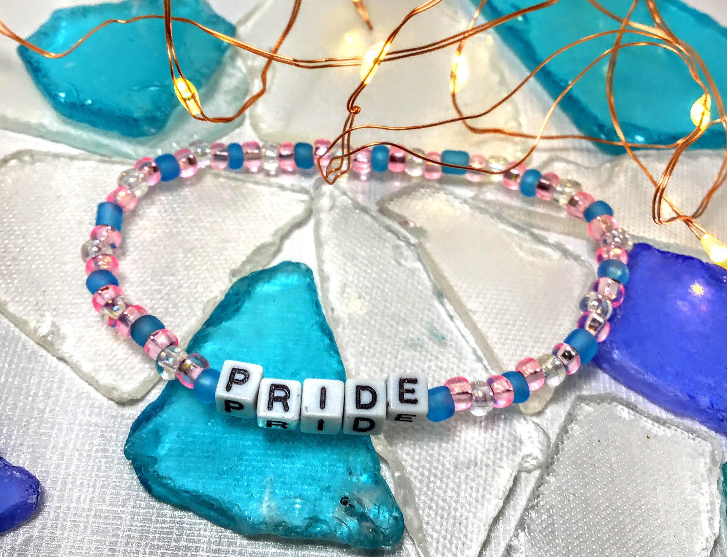 Transgender Pride Flag Bracelet - Etsy