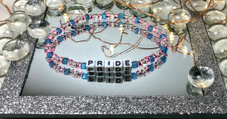 Transgender Pride Flag Bracelet - Etsy