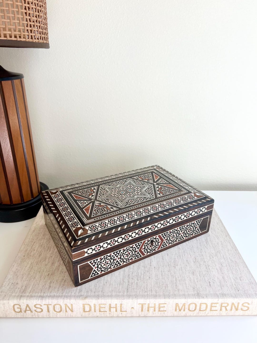 Exceptional Large Vintage Taracea Marquetry Wooden Box - Etsy